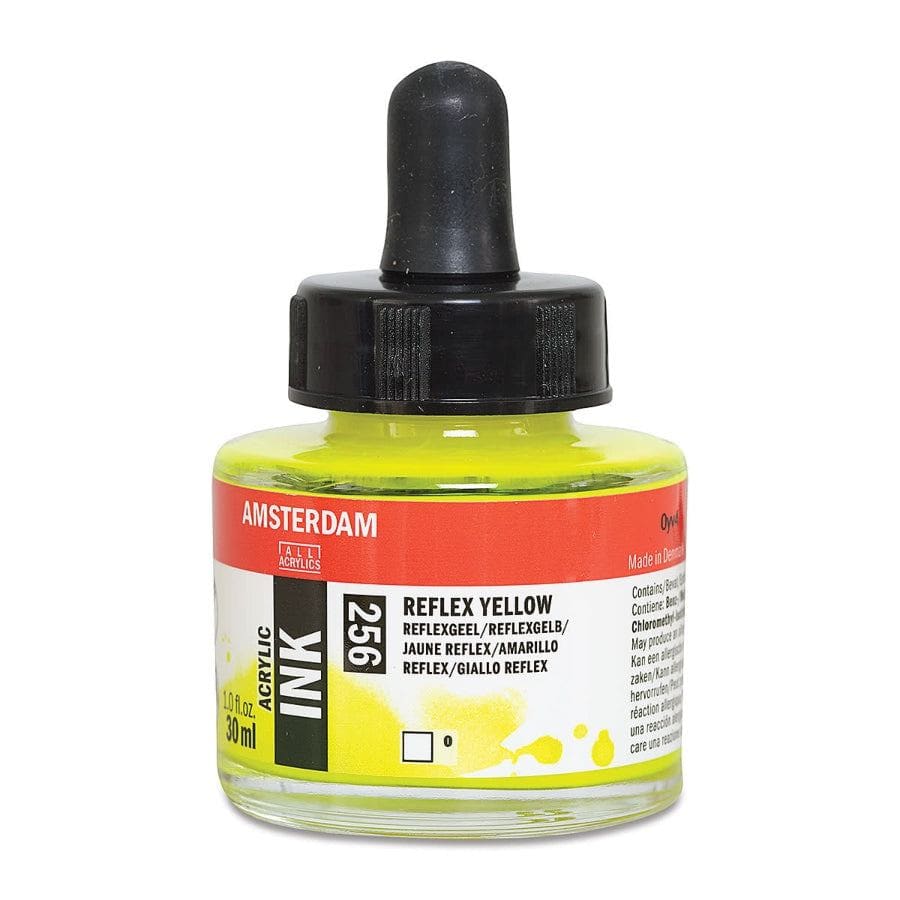 Amsterdam 30ml Ink 256 Reflex Yellow Ink | The Sydney Art Store