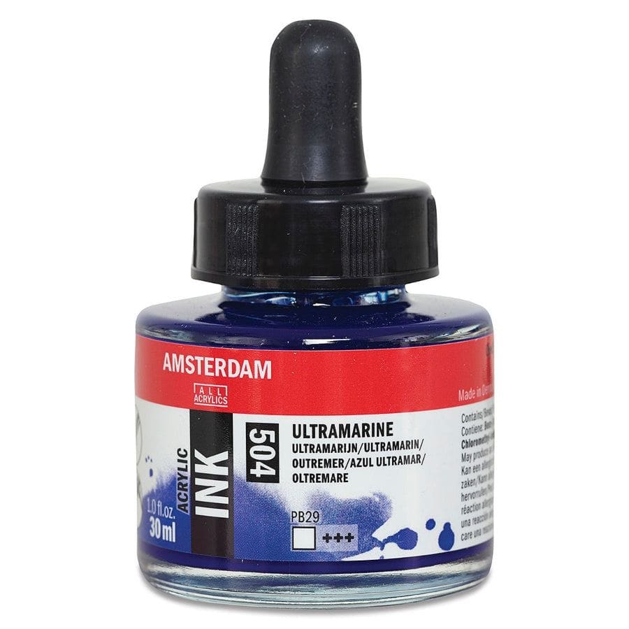 Amsterdam 30ml Ink 504 Ultramarine Ink — The Sydney Art Store