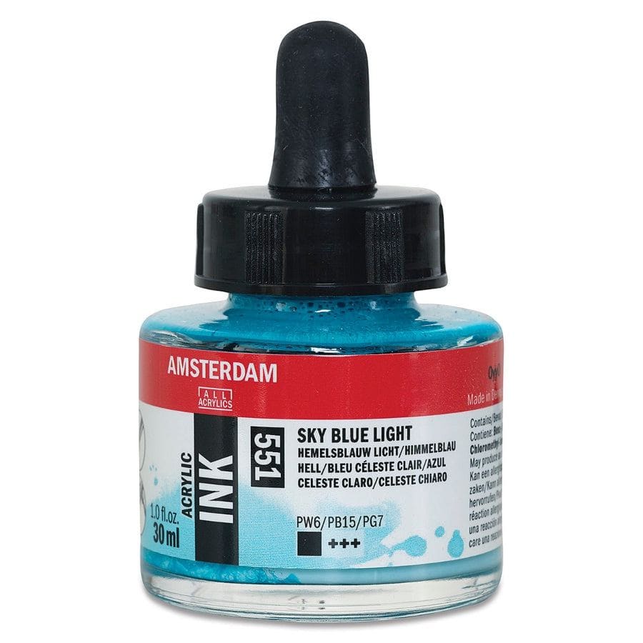 Amsterdam 30ml Ink 551 Sky Blue Light Ink — The Sydney Art Store