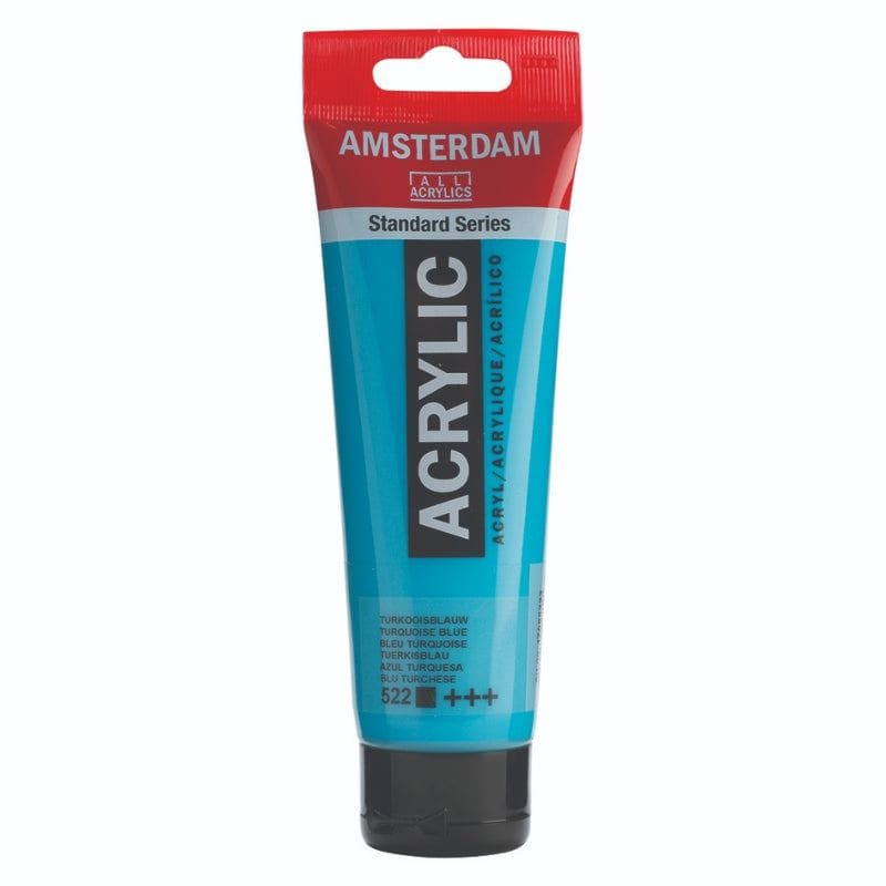 Amsterdam 522 Turquoise Blue Acrylic — The Sydney Art Store