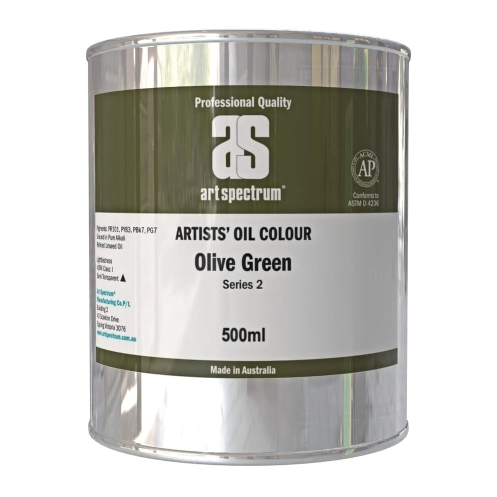 Art Spectrum Olive Green Artists’ Oil Colour — The Sydney Art Store