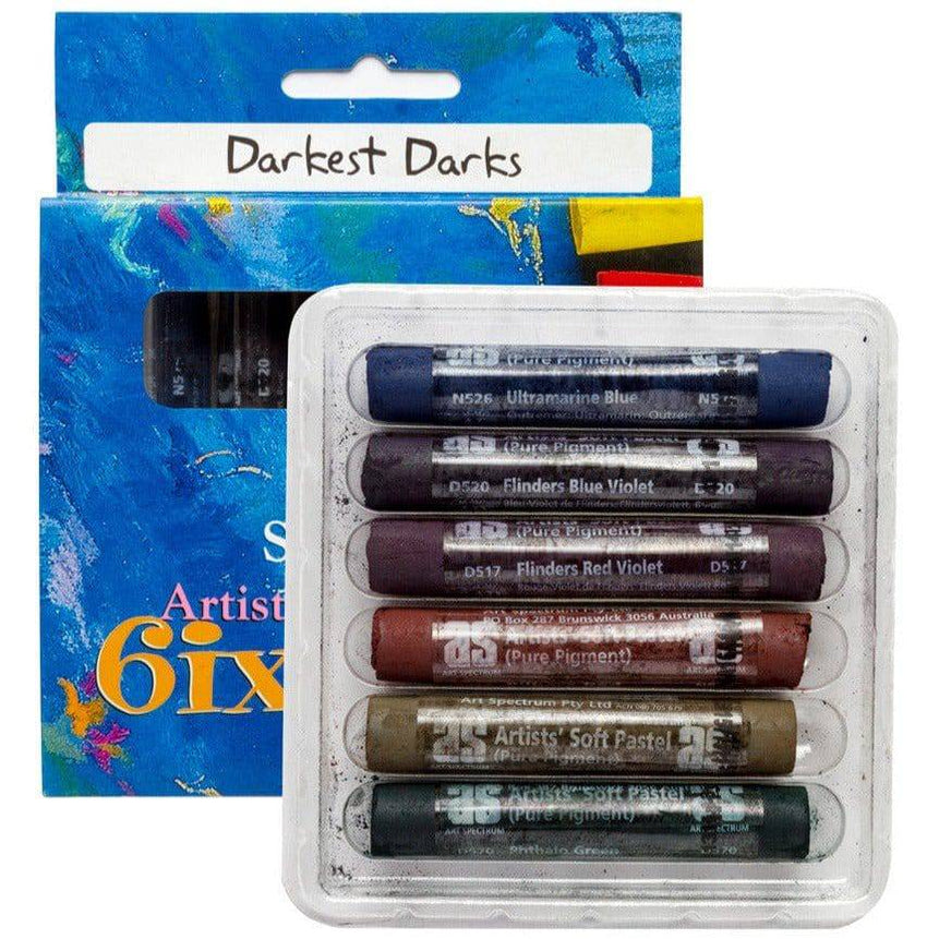 Art Spectrum Soft Pastels 6 Set Darkest Darks — The Sydney Art Store