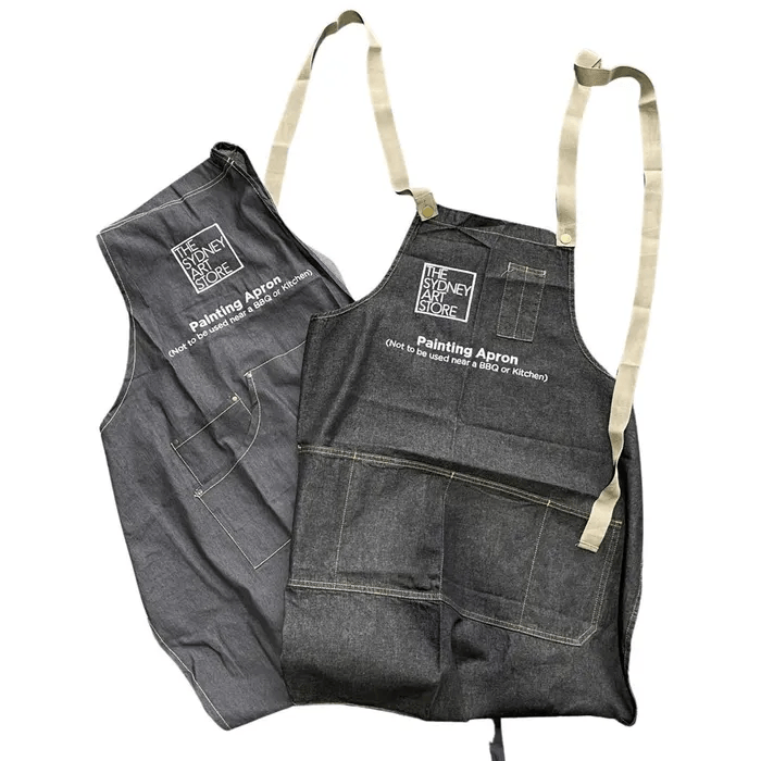 Artist Denim Apron - Custom Made Blue and Black Aprons — The Sydney Art ...