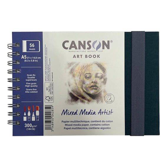 Canson Book 300gsm Pro Mixed Media Landscape 28Shts A5 — The Sydney Art ...