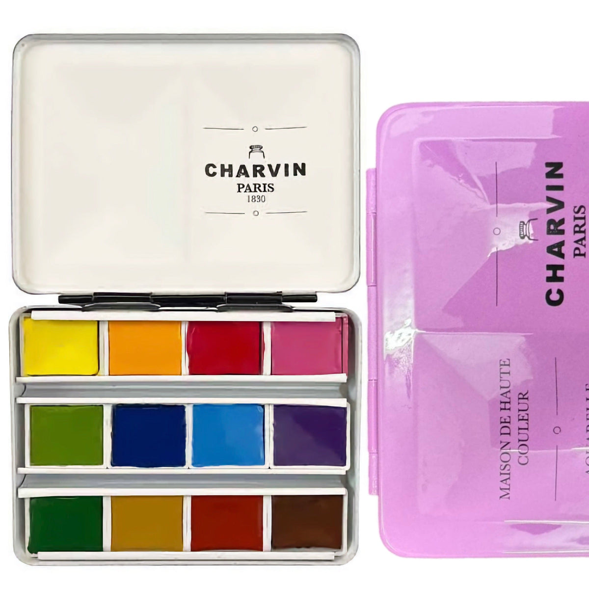 Charvin Mini Violet Watercolour Metal Pan Set 12 half pans — The Sydney ...