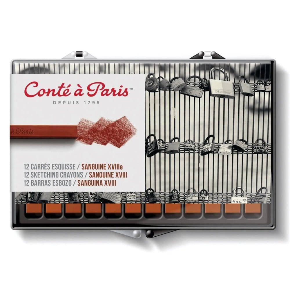 Conte Crayon 18th Century Sanguine Set 12 | The Sydney Art Store