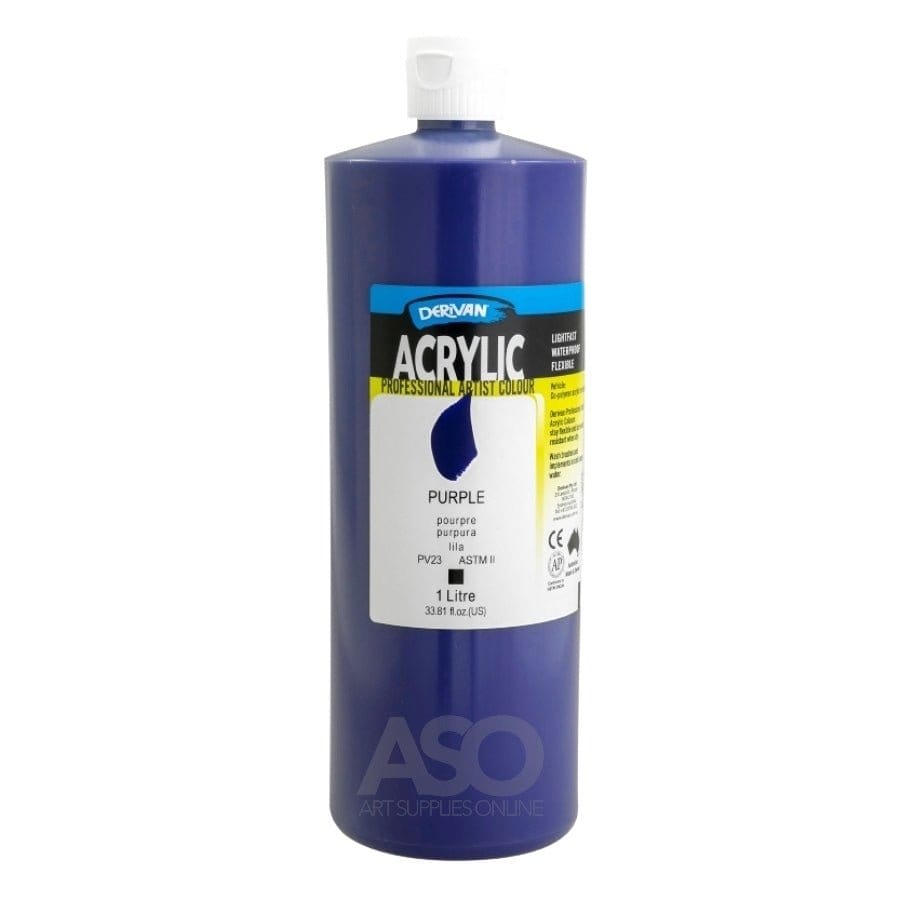 Buy Derivan Artist Acrylics 1 Litre Purple Online - Affordable ...