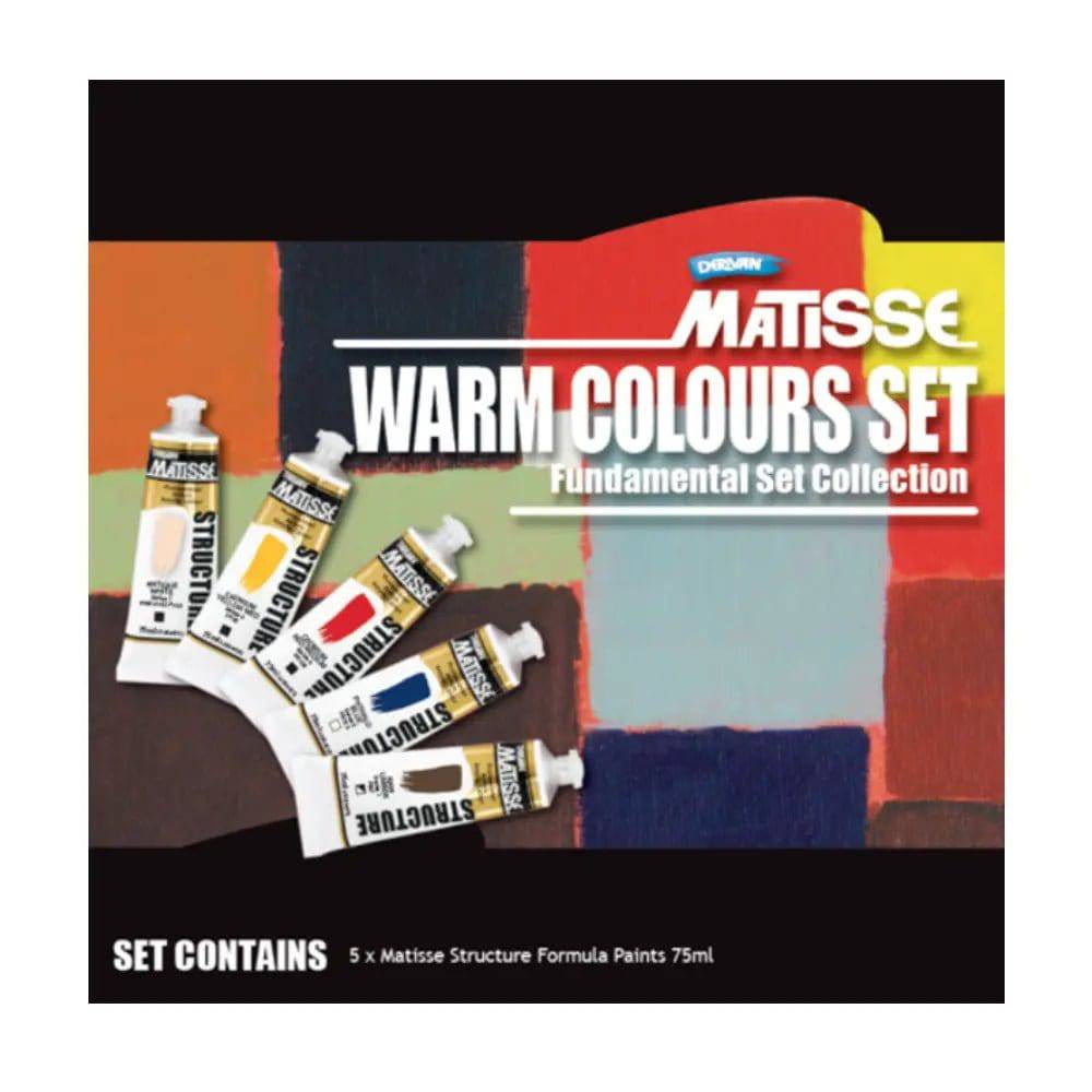 Derivan Matisse Structure Warm Colours Set | The Sydney Art Store