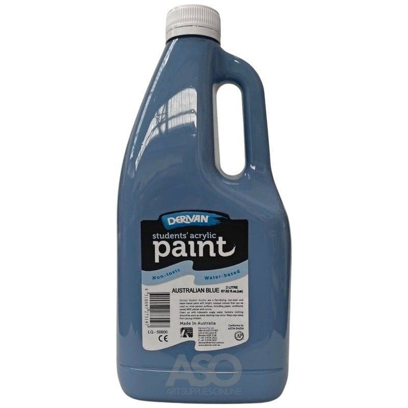Derivan Student Acrylic 2 Litre Australian Blue | The Sydney Art Store
