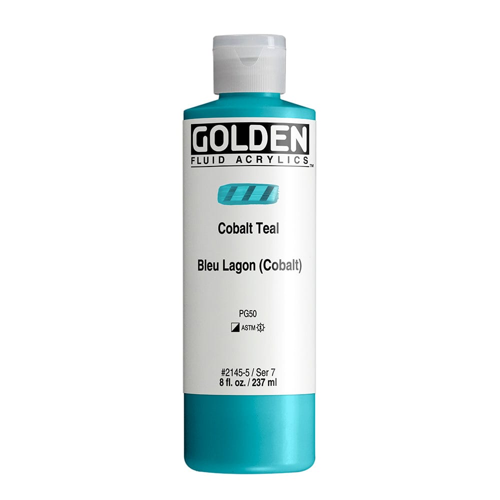 Golden FLUID Cobalt Teal | The Sydney Art Store