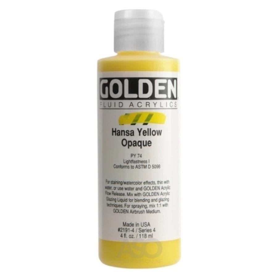 Golden FLUID Hansa Yellow Opaque | The Sydney Art Store