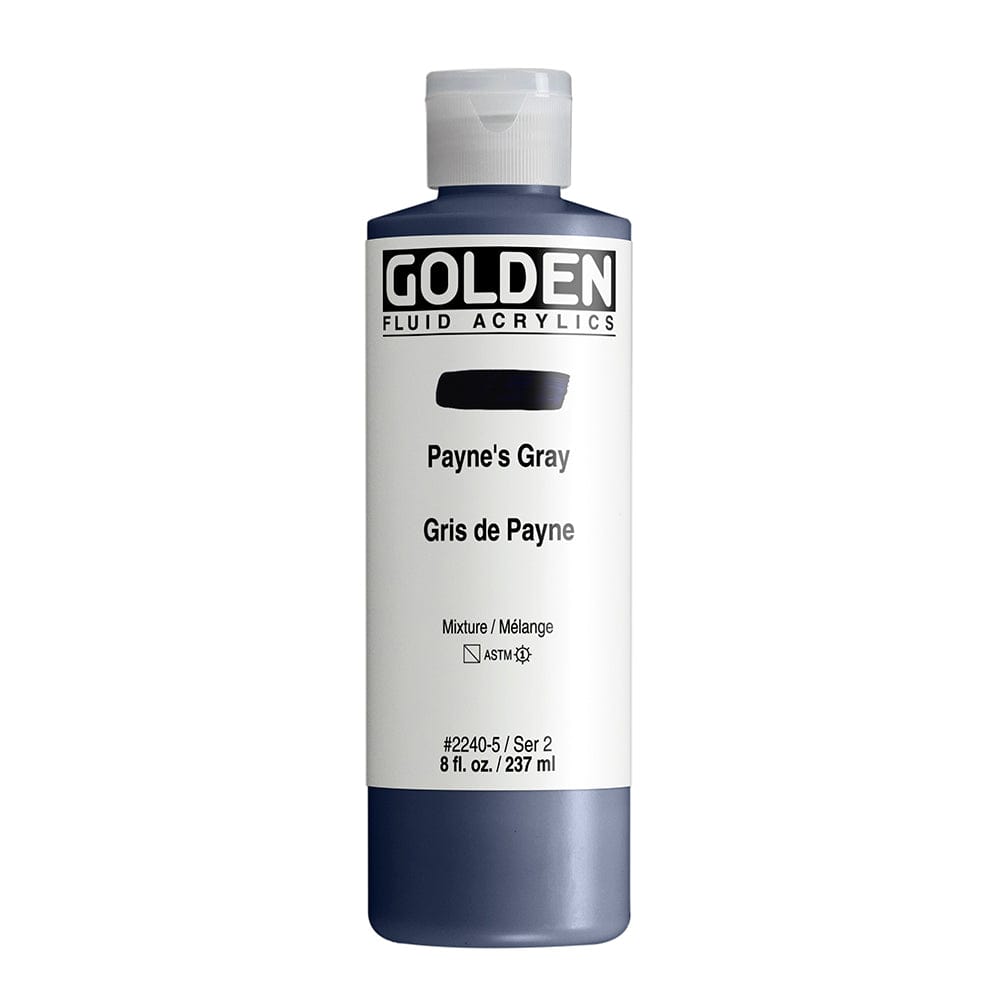 Buy Golden Fluid Paynes Grey - High-Quality Artist Acrylic Paint | Shop ...