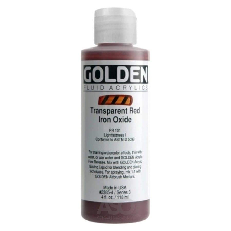 Golden FLUID Trans. Red Iron Oxide | The Sydney Art Store
