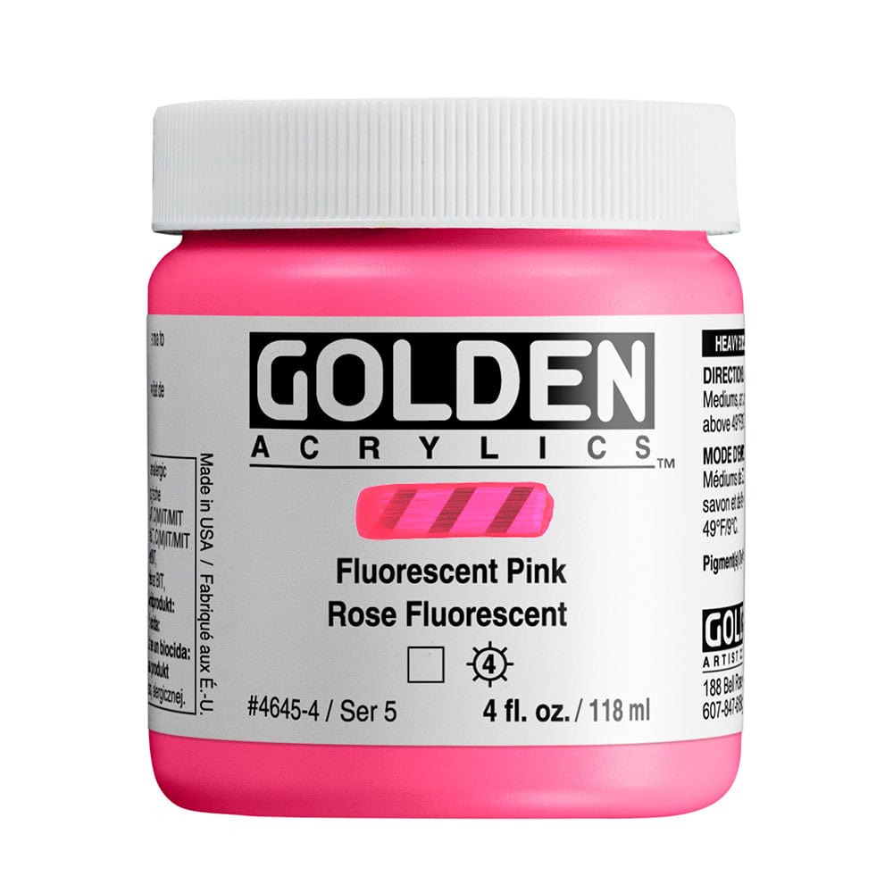 Buy Golden HB Fluorescent Pink Acrylic Paint Online | Intense ...