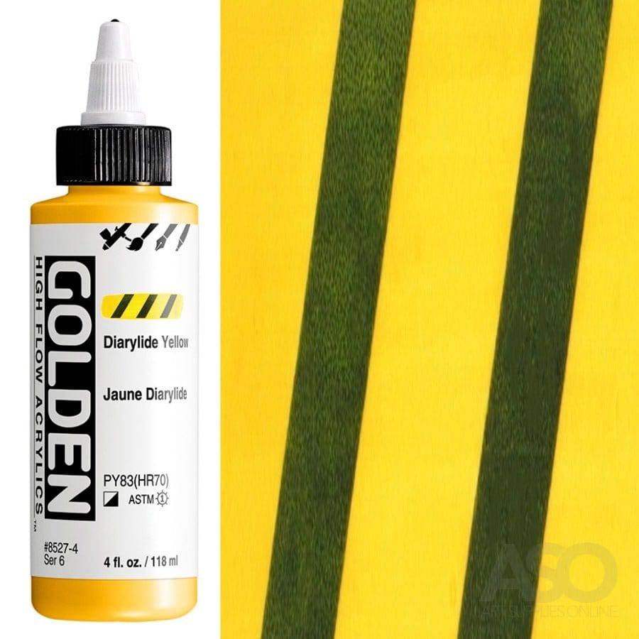 Golden HF Diarylide Yellow - High Flow Acrylic Paint for Versatile ...