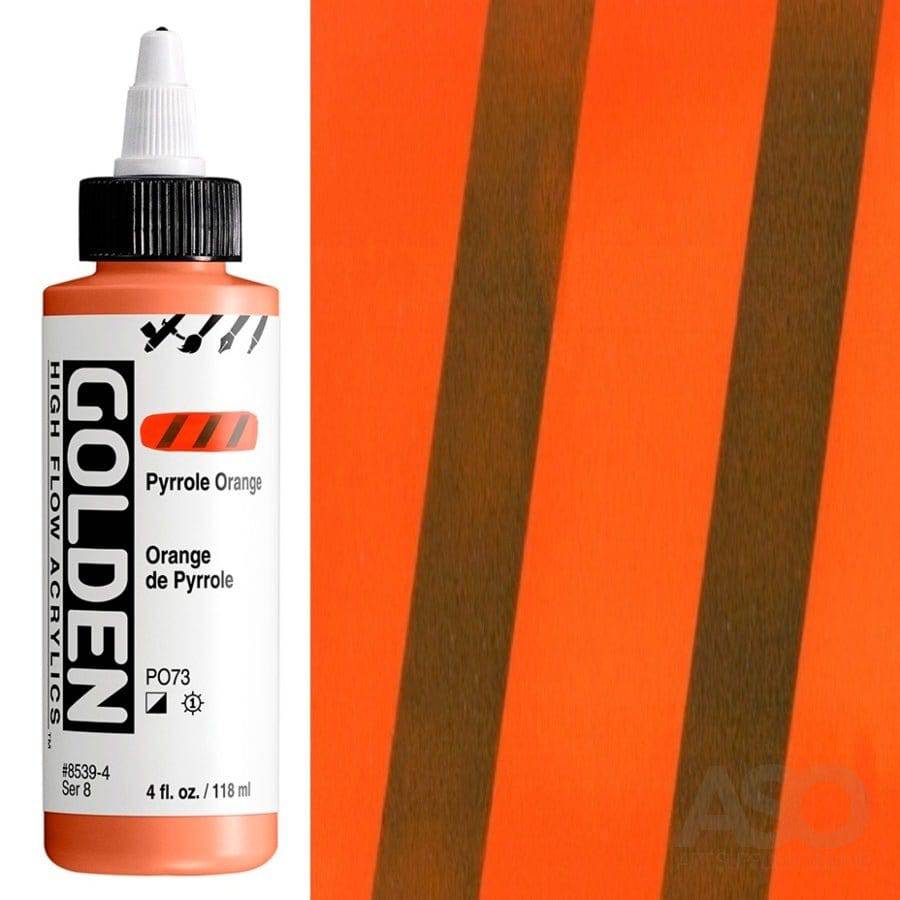 Golden HIGH FLOW Pyrrole Orange | The Sydney Art Store