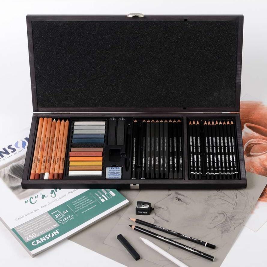 Lyra Rembrandt Drawing Set 47 pcs in Wooden Box — The Sydney Art Store