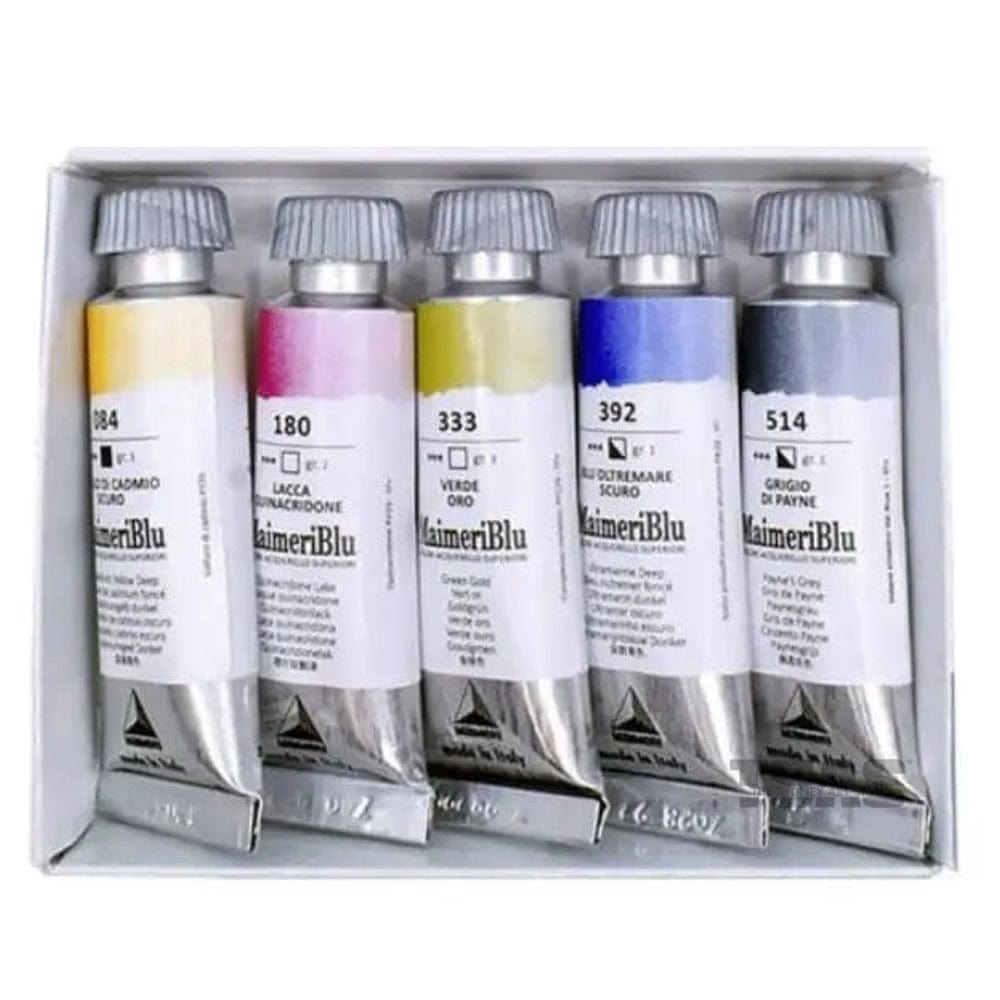 Maimeri Blu Watercolours Intro Set 5 x 12ml Kit — The Sydney Art Store