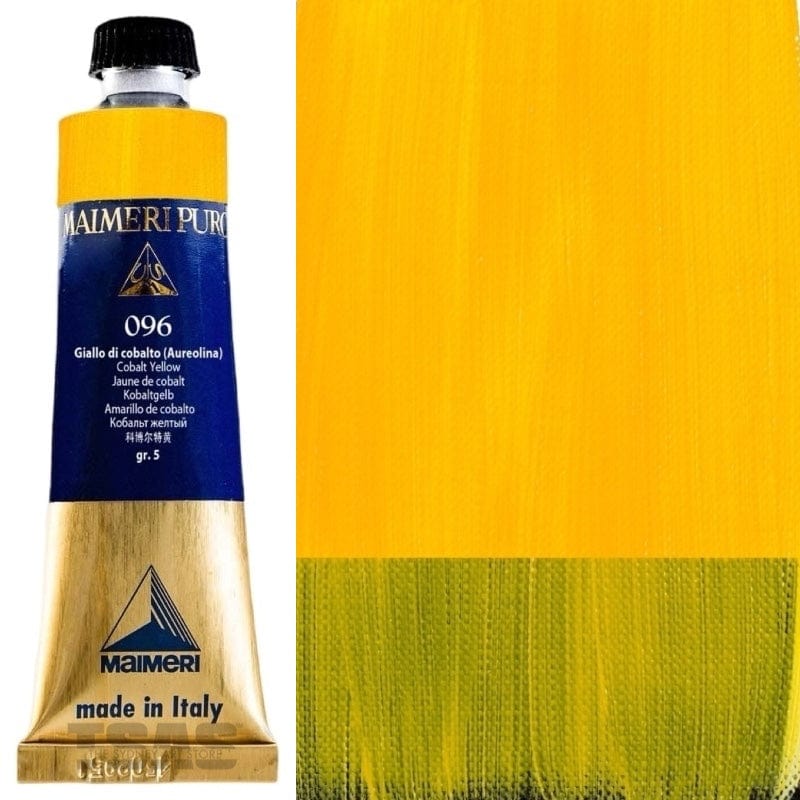 Maimeri Puro Cobalt Yellow 40ml Paint Tube — The Sydney Art Store