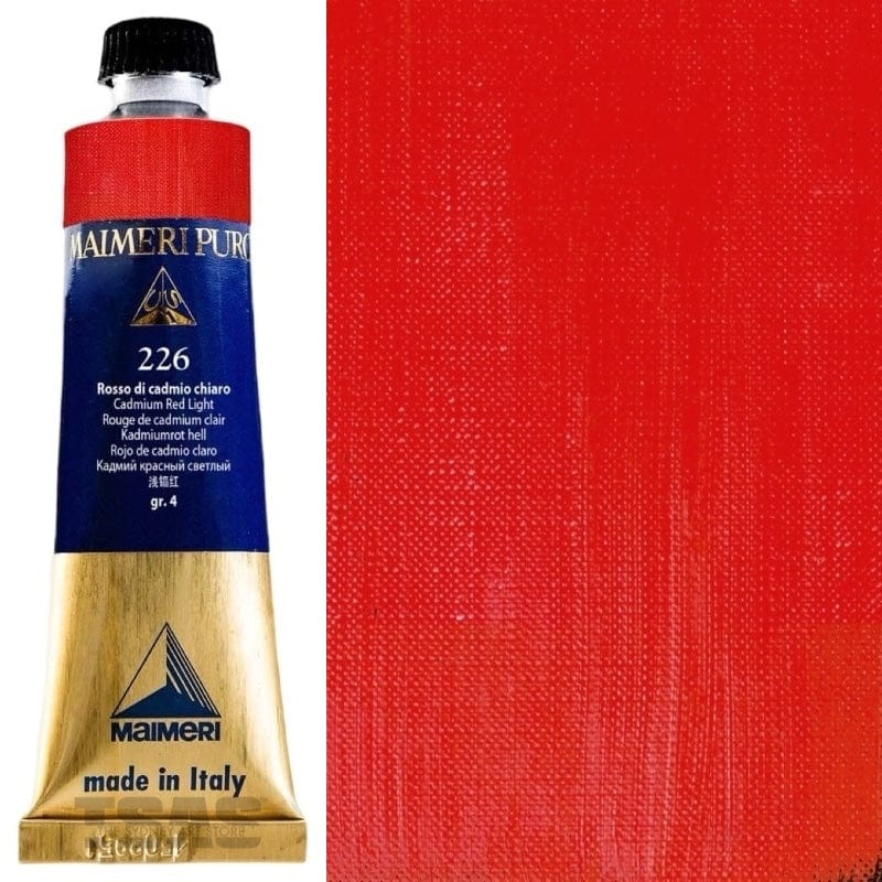 Maimeri Puro 40ml Cadmium Red Light Oil Paint — The Sydney Art Store