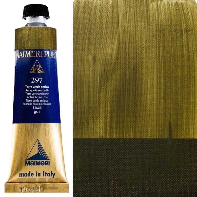 Maimeri Puro 40ml Antiq Green Earth Paint — The Sydney Art Store