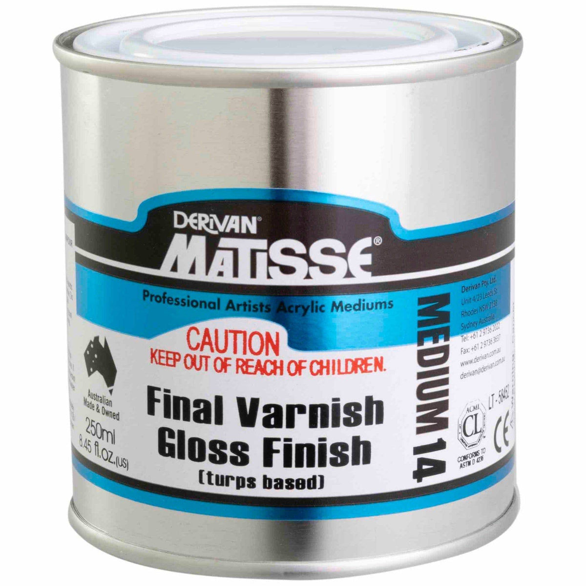 MM14 Gloss Varnish - Turps Based — The Sydney Art Store