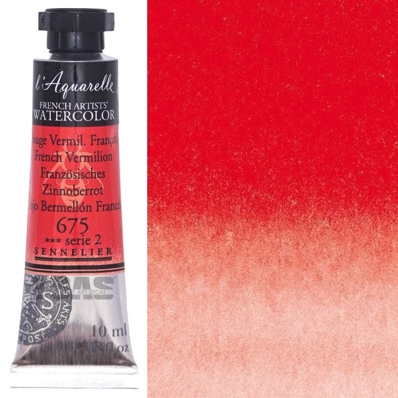Sennelier Artist Watercolour 675 French Vermilion 10ml — The Sydney Art ...
