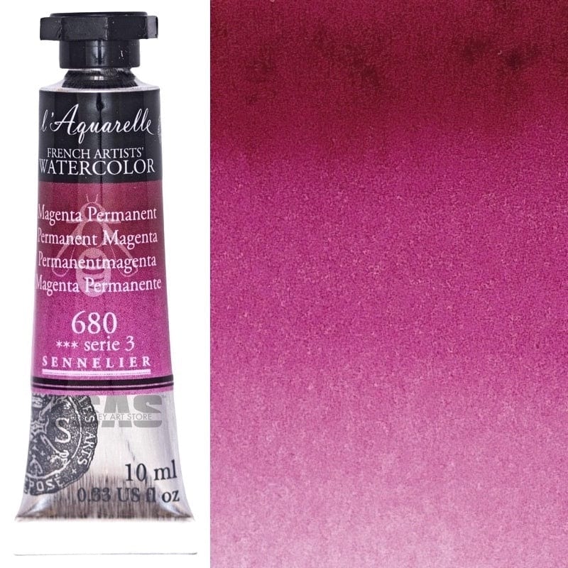 Sennelier Artist Watercolour 680 Permanent Magenta 10ml — The Sydney ...