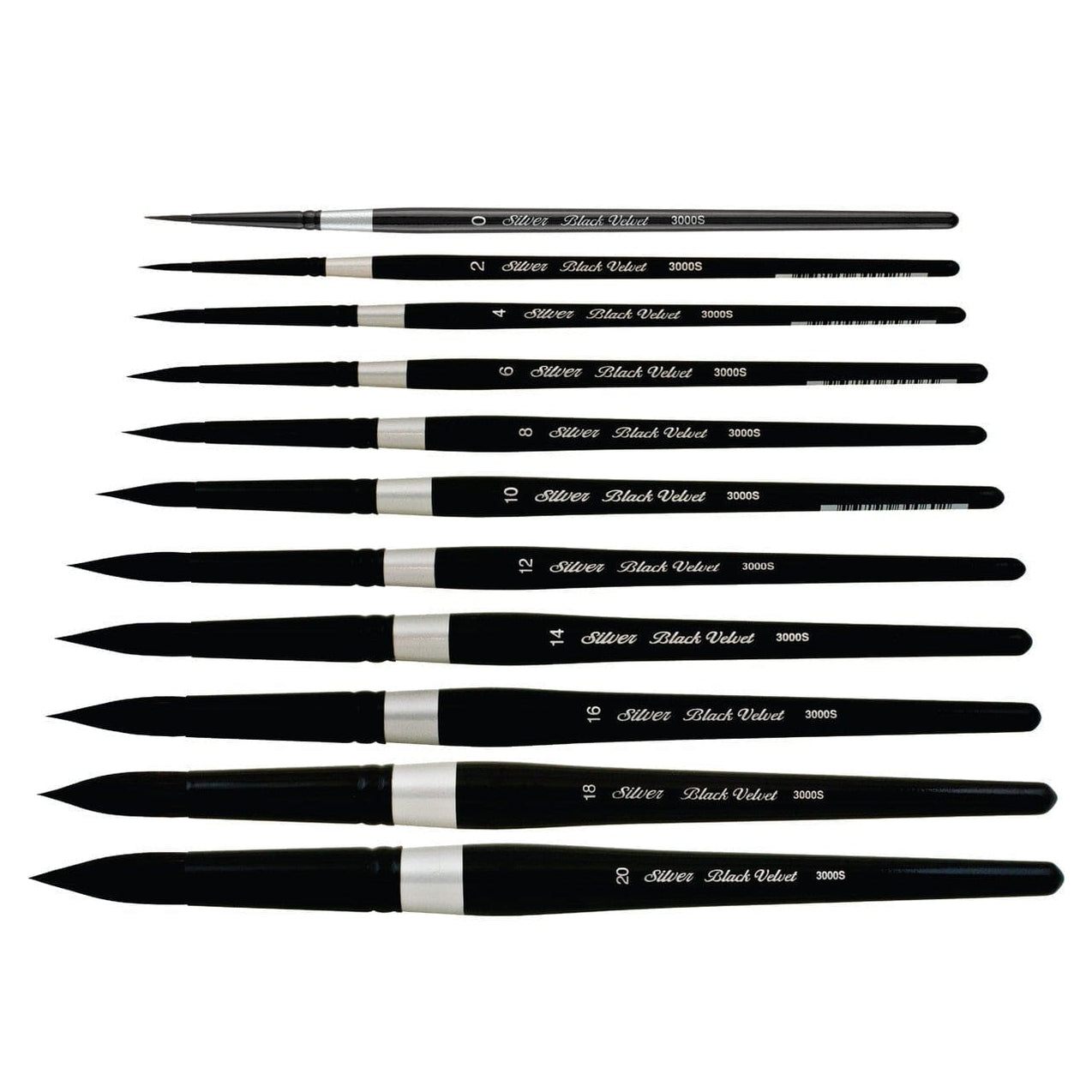 Shop Black Velvet Watercolour Brushes by Silver Brush - Handmade Artist ...